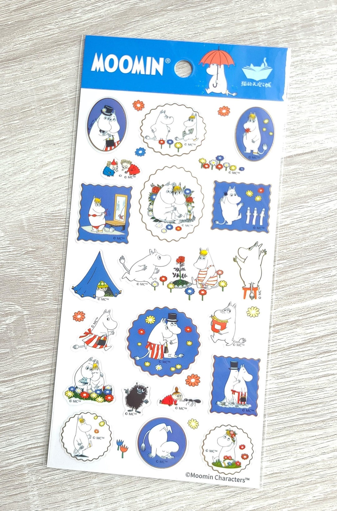 Moomin Characters Deco Sticker (1 Sheet) - Etsy