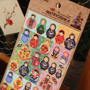 Russia Matryoshka Doll Paper Sticker 1 Sheet - Etsy