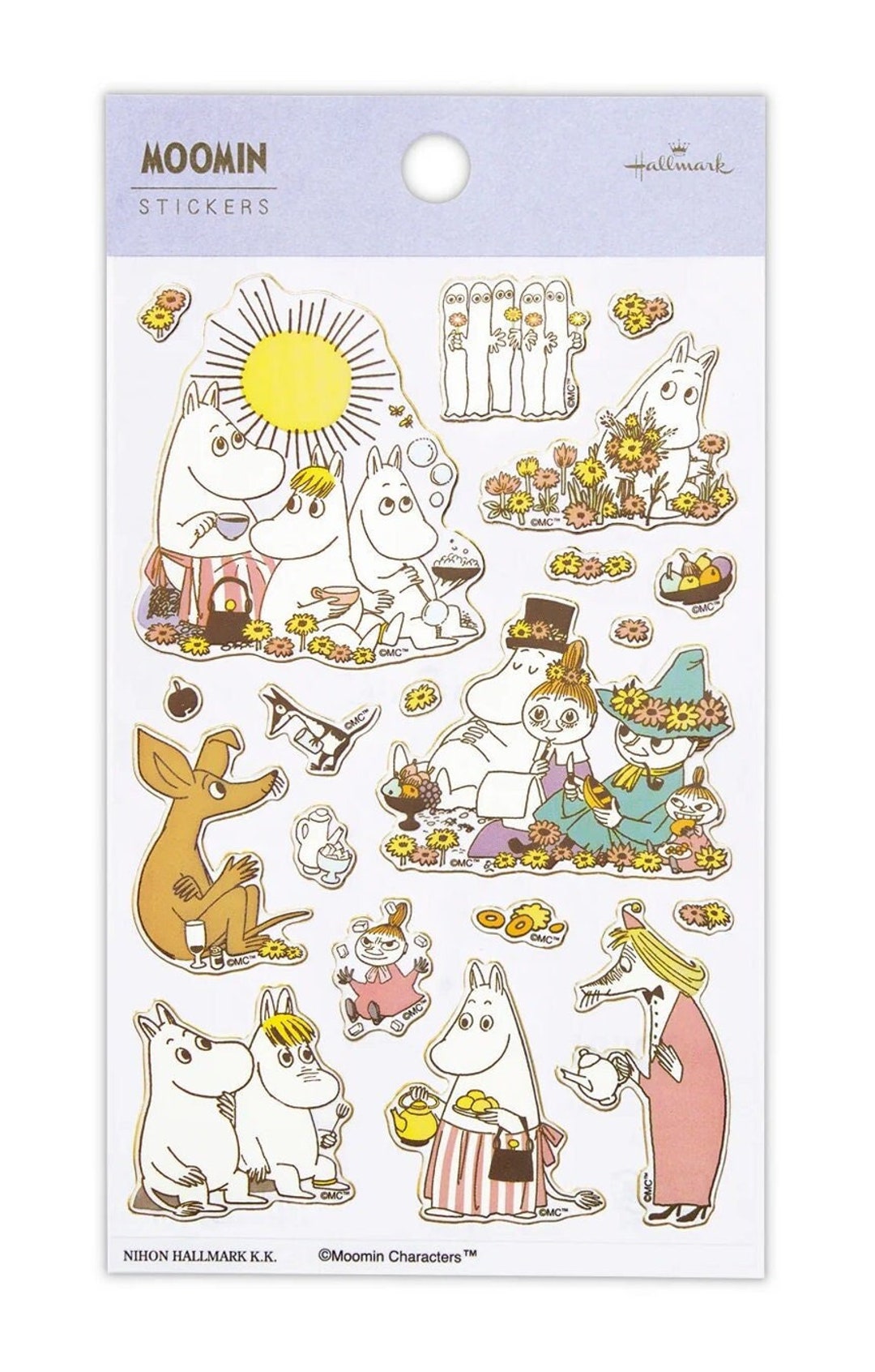 Moomin Characters Hallmark - Happy in Nature Gold Foil Deco Sticker (1 ...