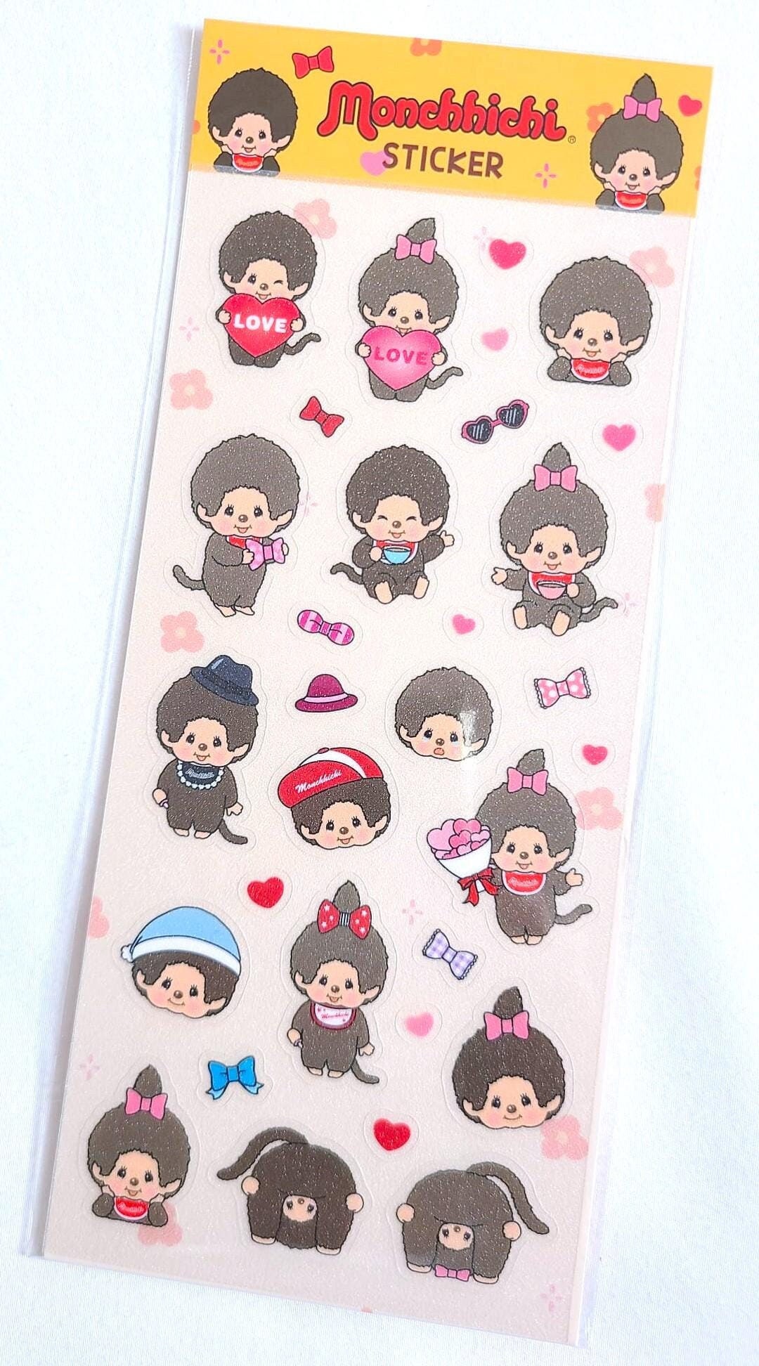 Monchhichi Deco Sticker (1 Sheet) - Etsy