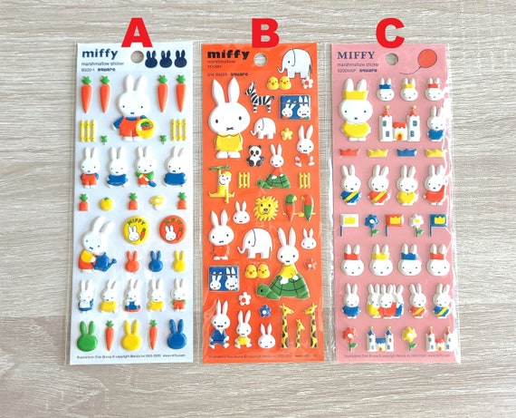 Miffy Deco Puffy Sticker 1 Sheet | Etsy