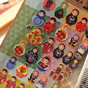 Russia Matryoshka Doll Paper Sticker 1 Sheet - Etsy