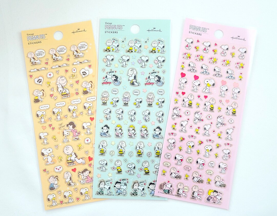 Hallmark Snoopy Deco Sticker (1 Sheet) - Etsy