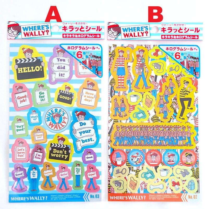 Where's Wally Sticker Sheet (waldo) – Fun Decals for Kids - Etsy