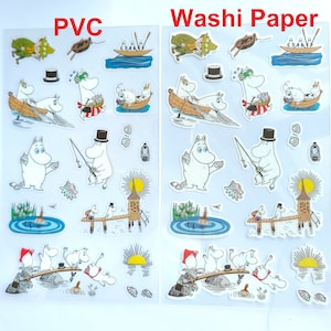 Moomin Characters Deco Sticker 1 Sheet - Etsy