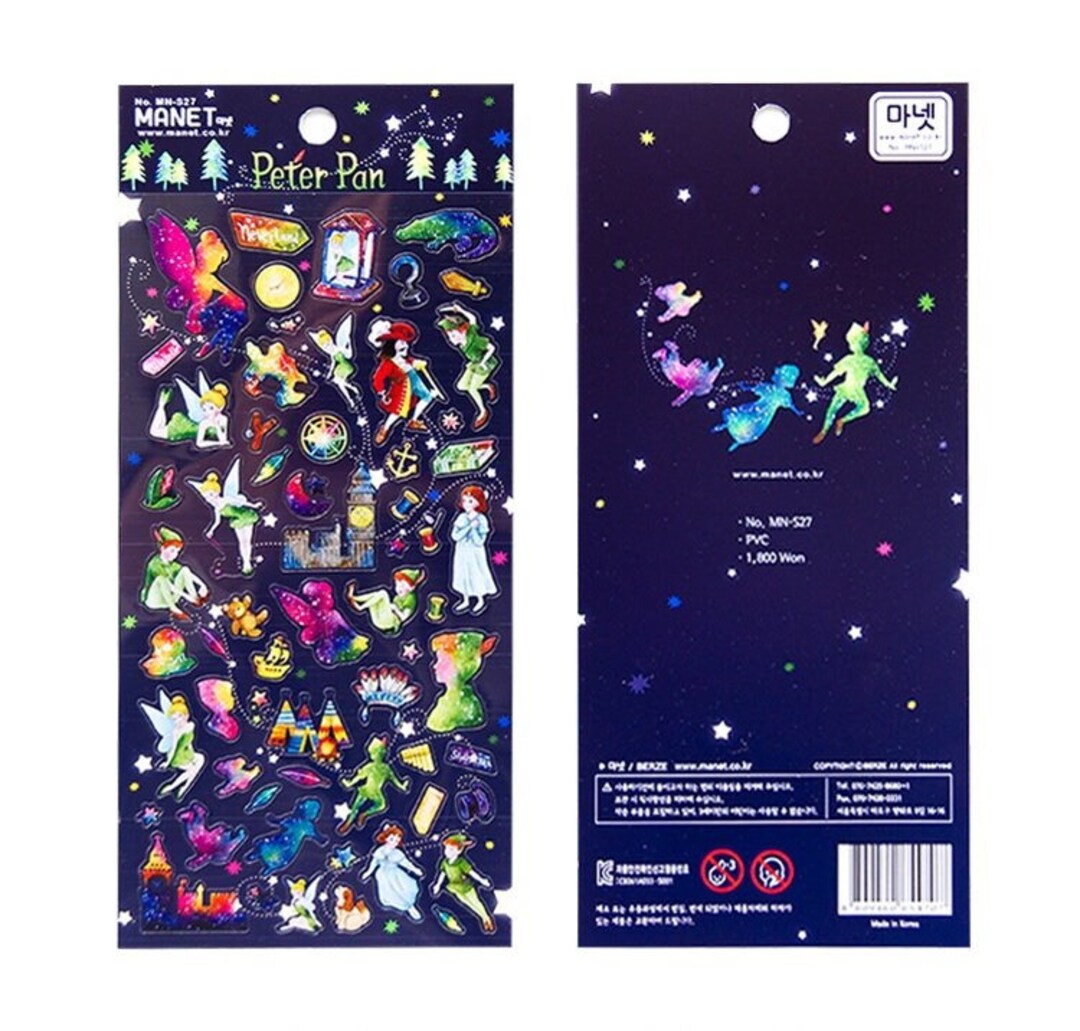 Peter Pan Deco Sticker (1 Sheet) - Etsy