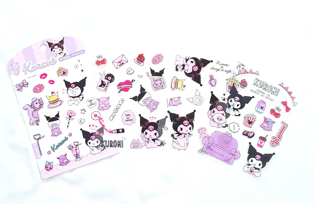 Kuromi Deco Sticker 4 Sheets - Etsy