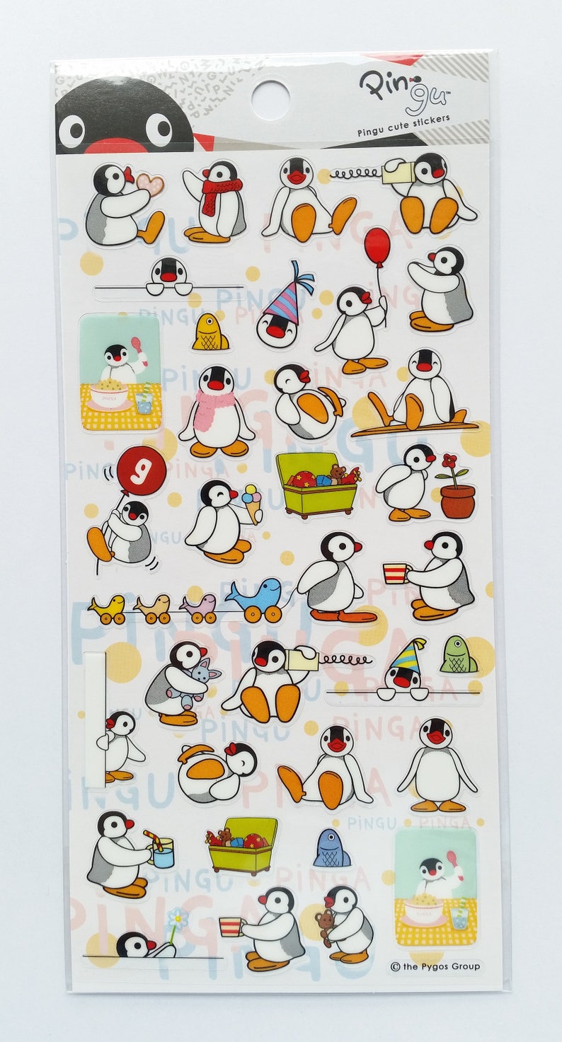Cute Pingu Penguin Deco Sticker - Etsy