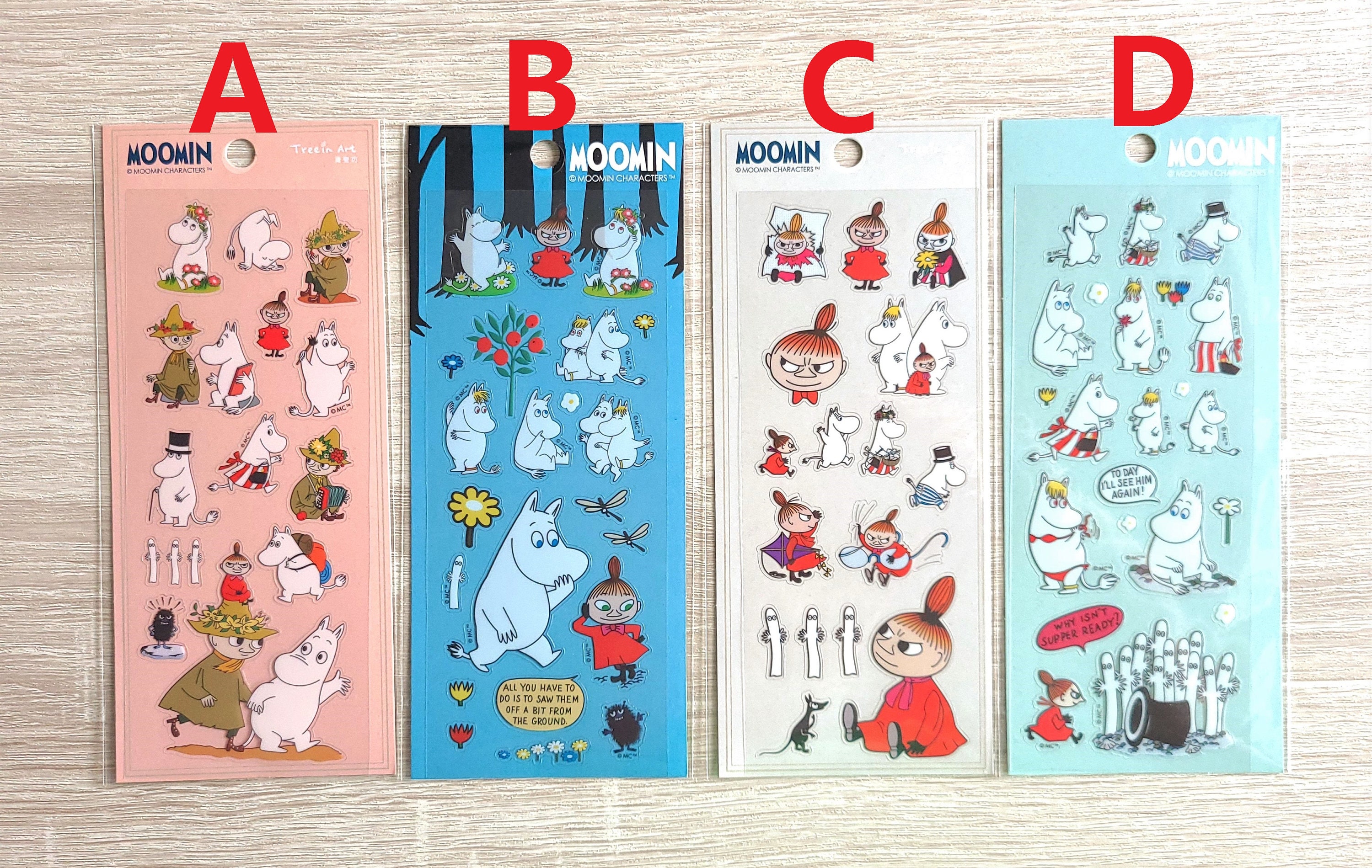 Moomin Characters Deco Sticker 1 Sheet | Etsy