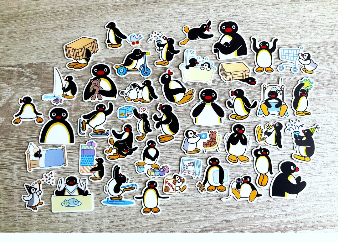 Cute Pingu Penguin Deco Sticker, 40 Pcs (no.176-03) - Etsy