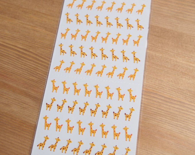 Mini Giraffe Sticker One Point Seal - Etsy