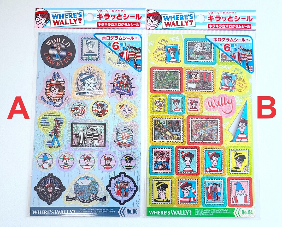Where's Wally Sticker / Where's Waldo Sticker (1 Sheet) - Etsy