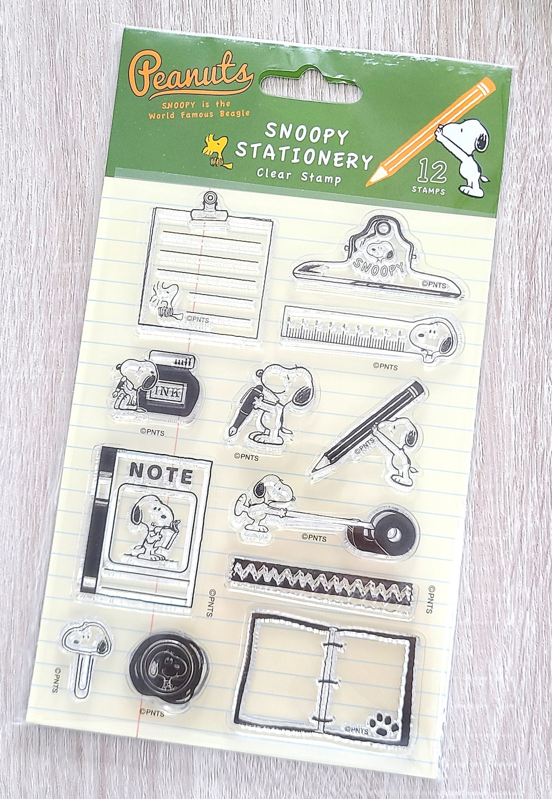 Kodomonokao Snoopy Stationery Clear Stamp (1 Set) - Etsy