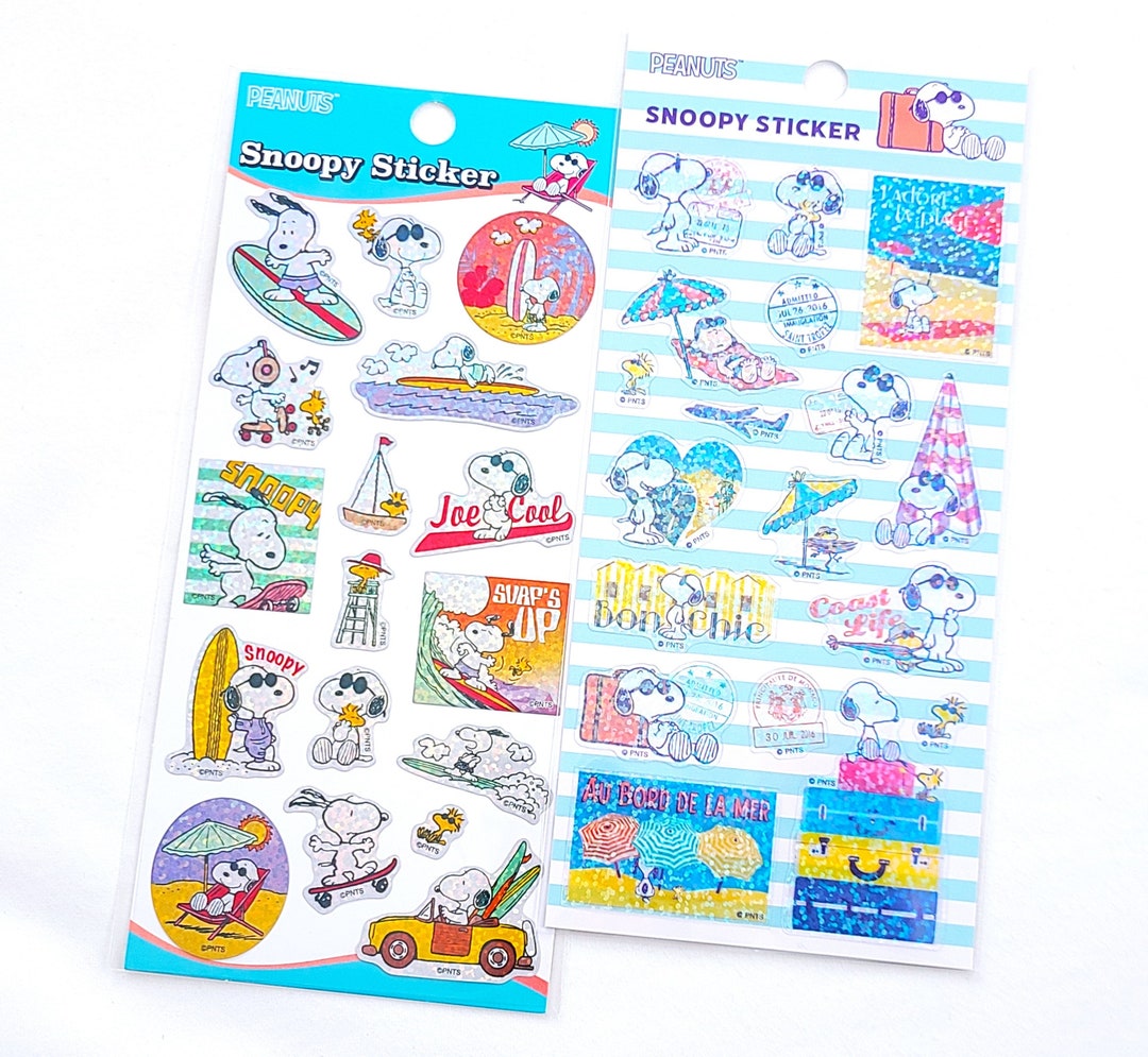 Snoopy and Friends Bling Bling Deco Sticker (1 Sheet) - Etsy