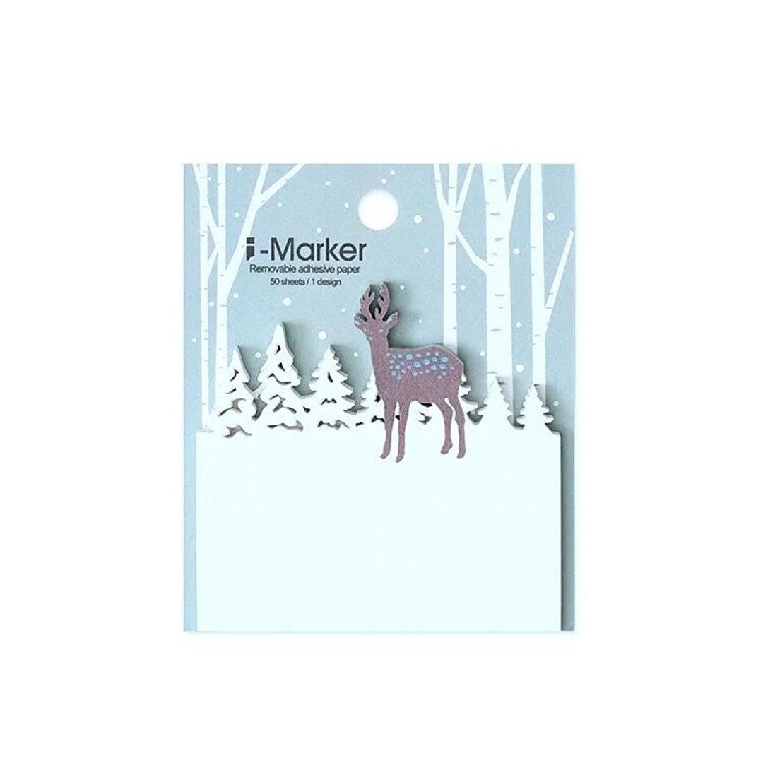 Deer Punching Hole Sticky Notes / Posit-it Memo Paper - Etsy
