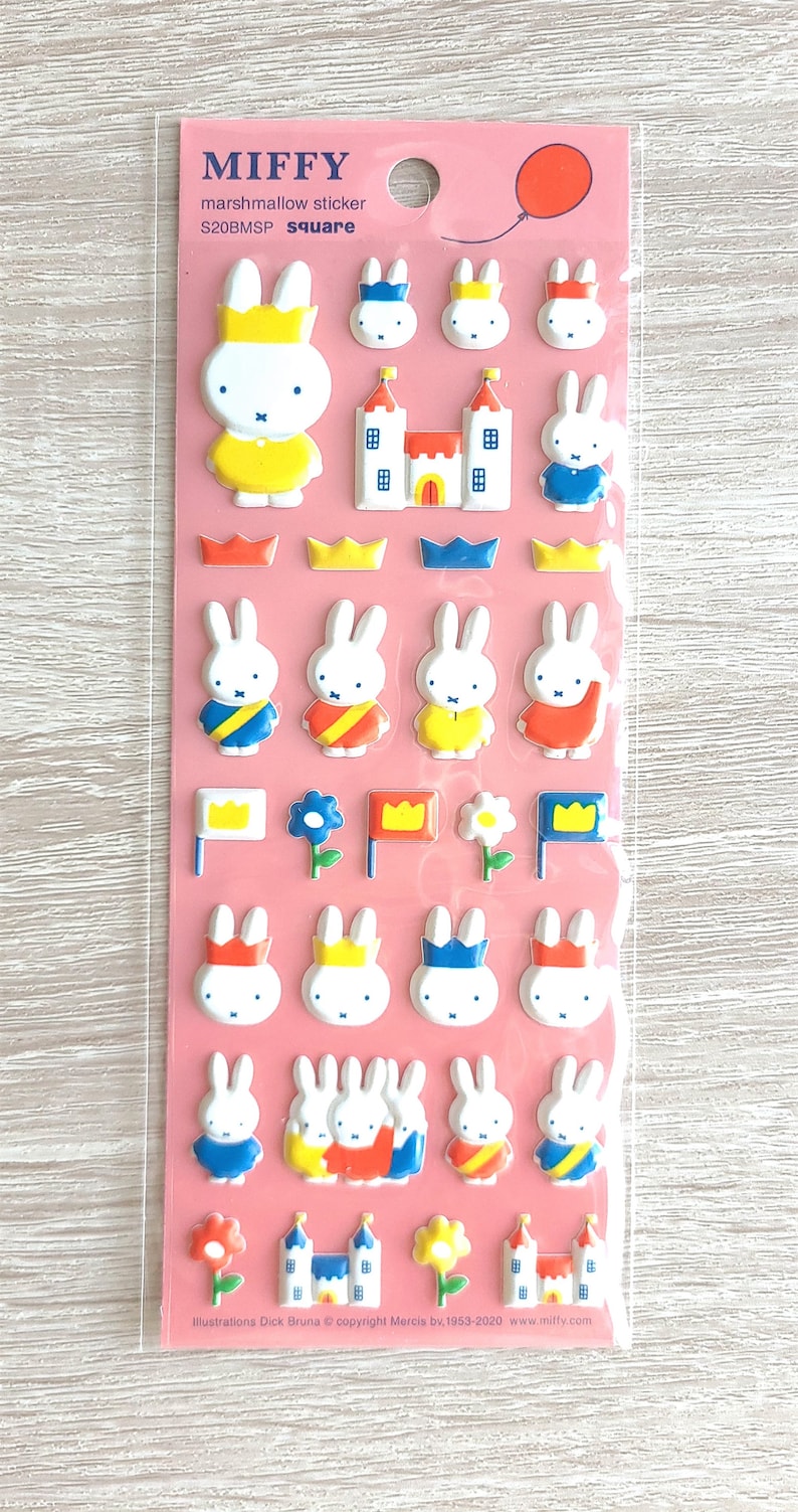 Miffy Deco Puffy Sticker 1 Sheet | Etsy