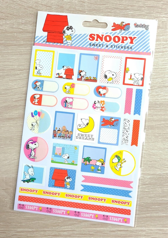 Snoopy and Friends Deco Sticker 1 Sheet - Etsy