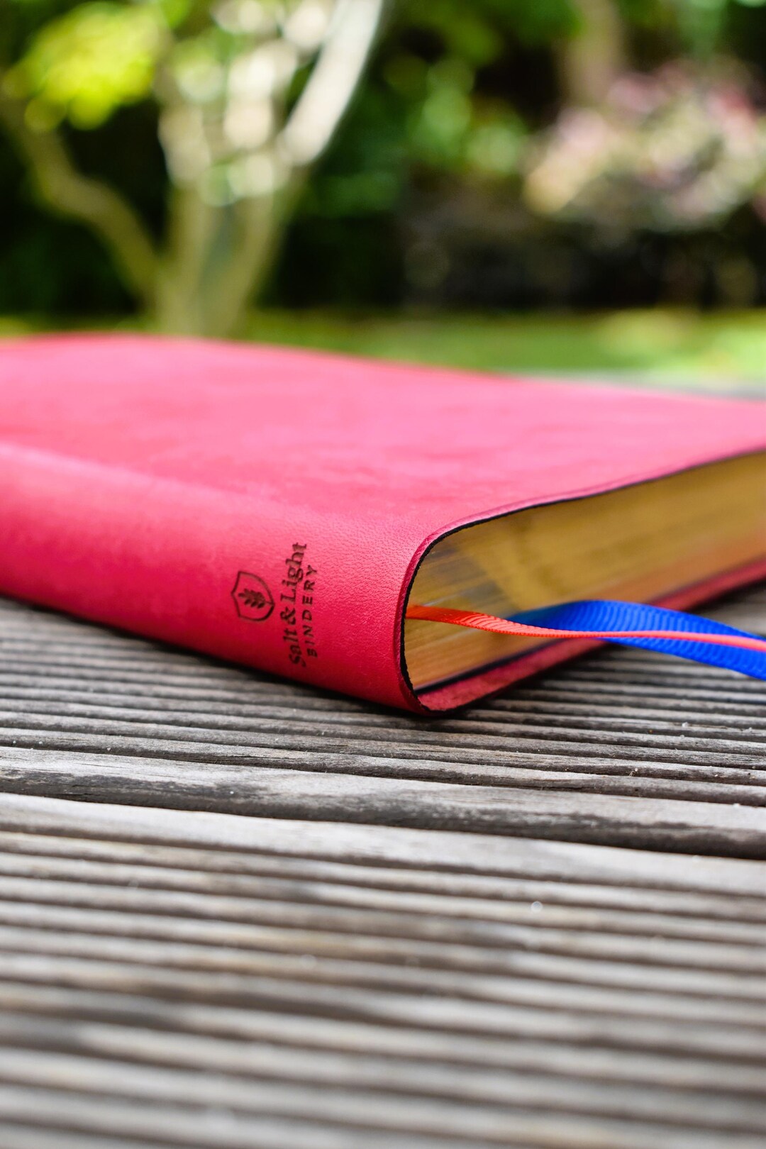 Custom ESV Thinline Leather Bible in Colour - Fuchsia - Personalised ...