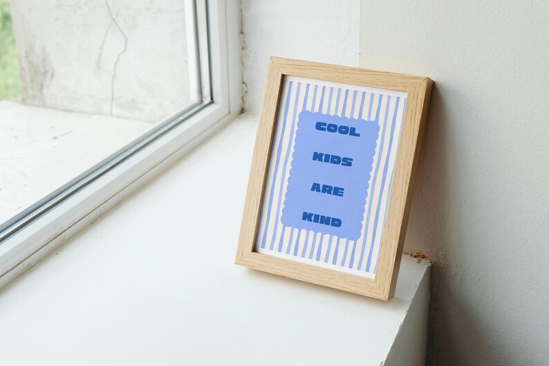 Boys Kindness Digital Wall Art Room Decor House Gift Idea for Cool Kids ...