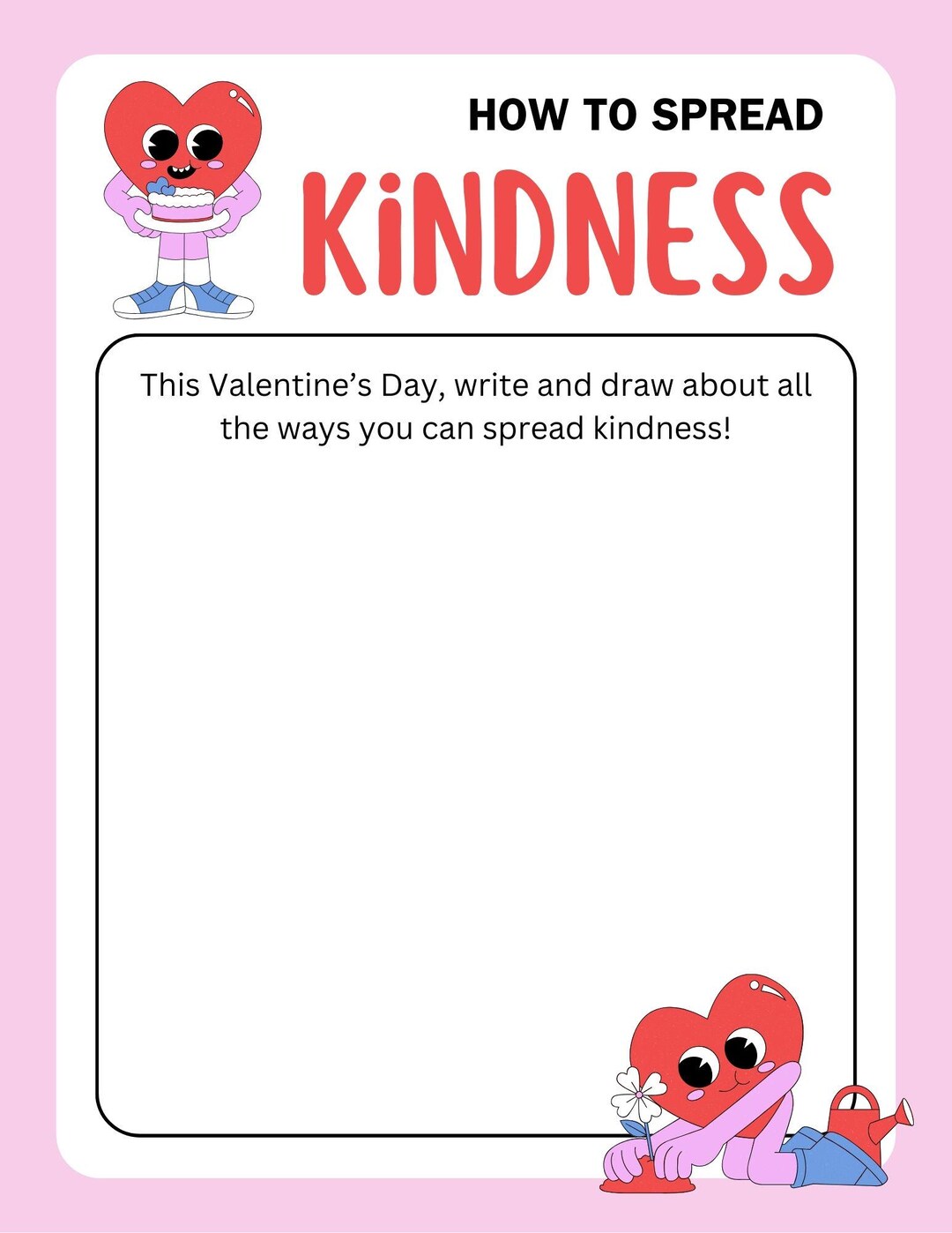 Homeschool Valentine Kindness Printable Kids Manners Character ...