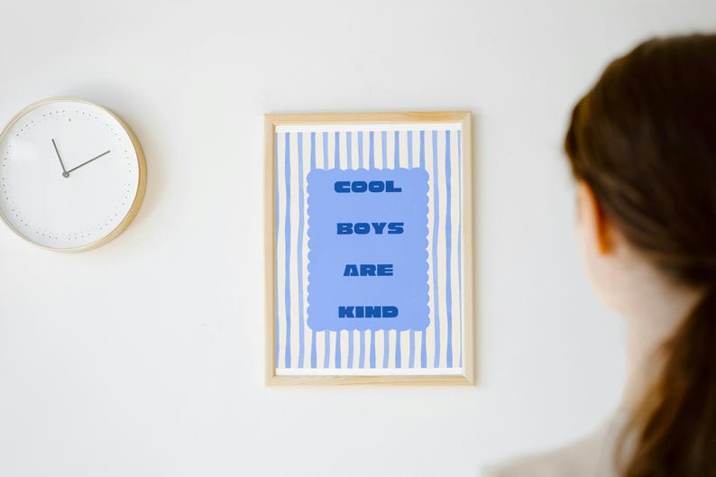 Boys Kindness Digital Wall Art Room Decor House Gift Idea for Cool Kids ...
