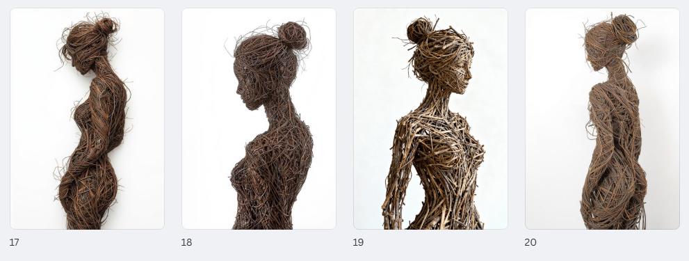 20 Twig Woman Figure Clipart (JPG & PNG) 300 DPI, Woven Branch ...