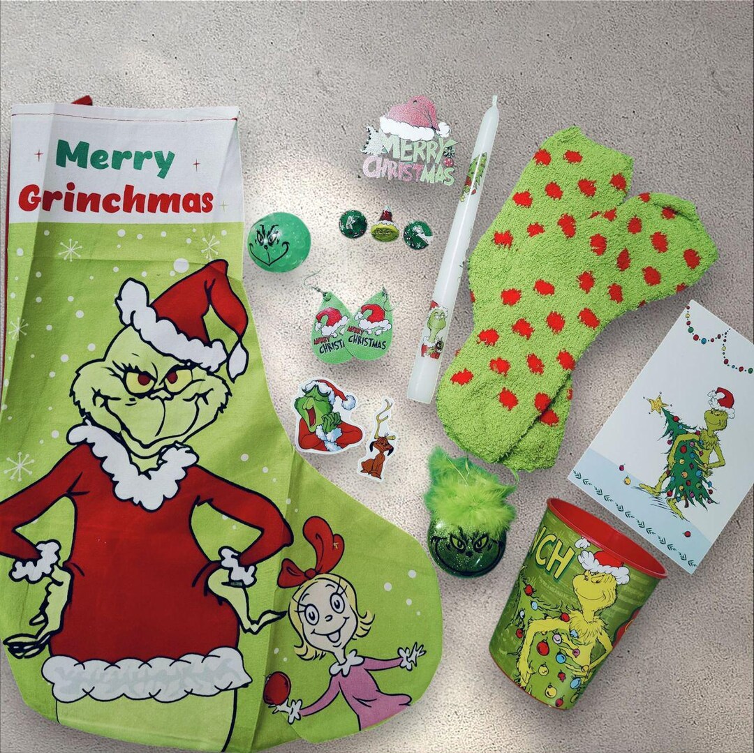 Grinch Inspired Christmas Gift Box: Holiday Care Package - Etsy UK