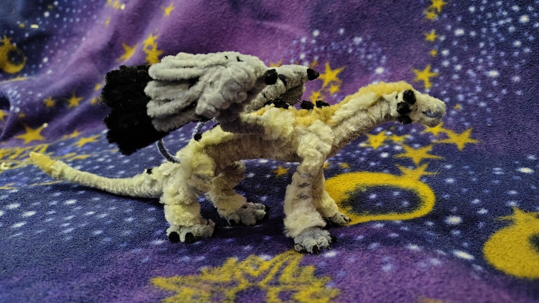 Posable Fuzzy Stick Dragon! - Etsy