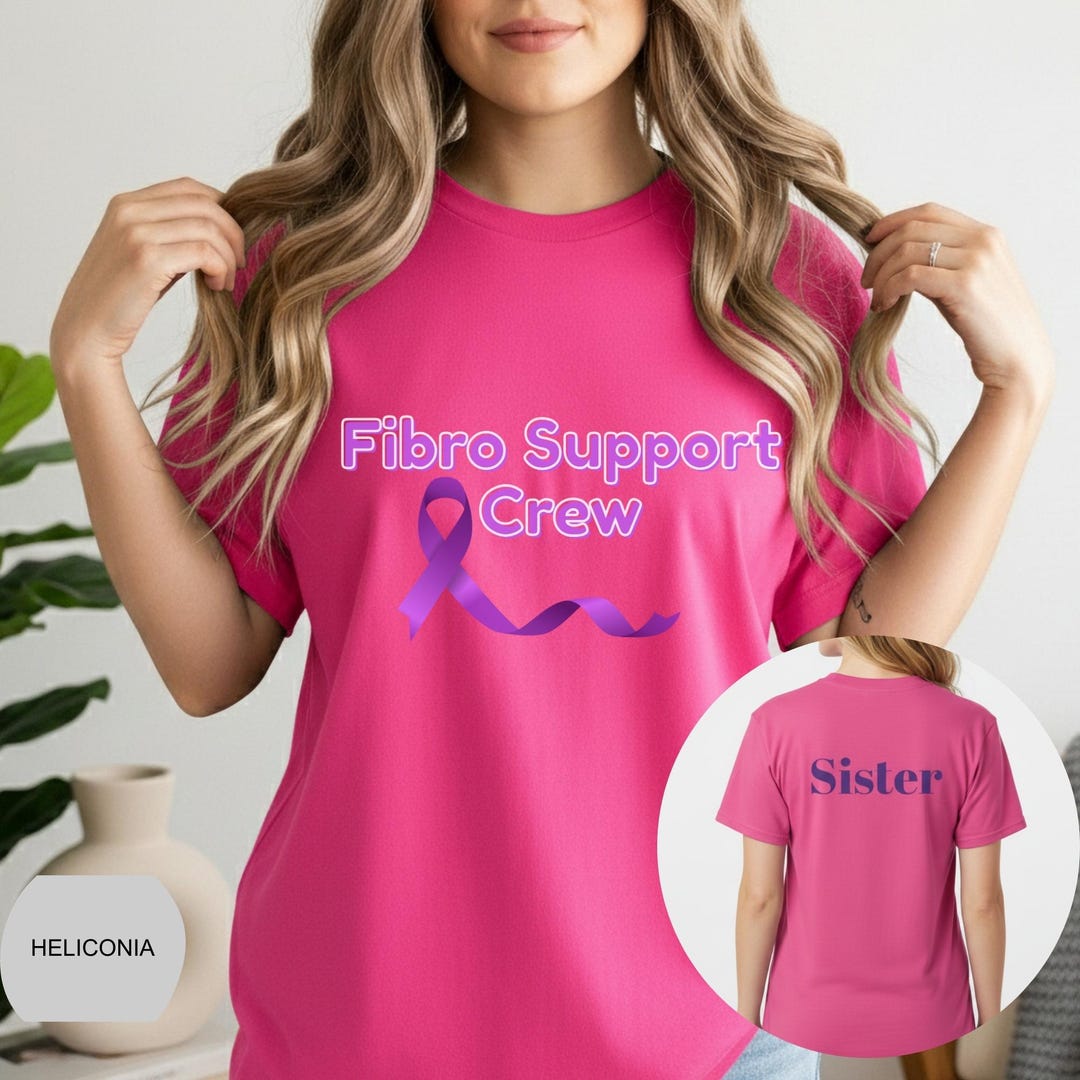 Personalized Fibro Support Crew T-shirt | Fibromyalgia Awareness Shirt ...
