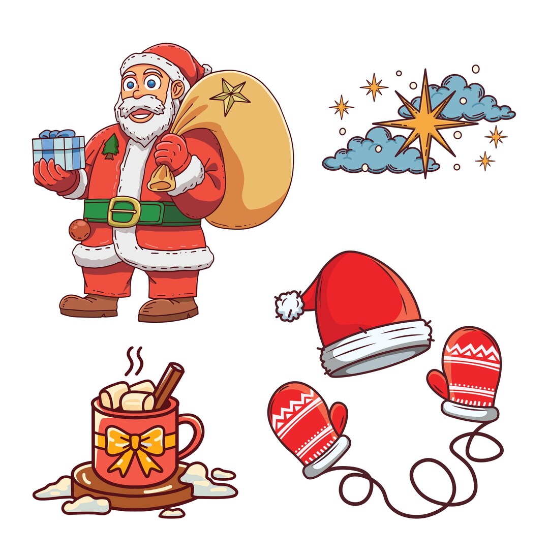Christmas Clipart, Cute Christmas Clipart, Holiday Clip Art, Santa ...