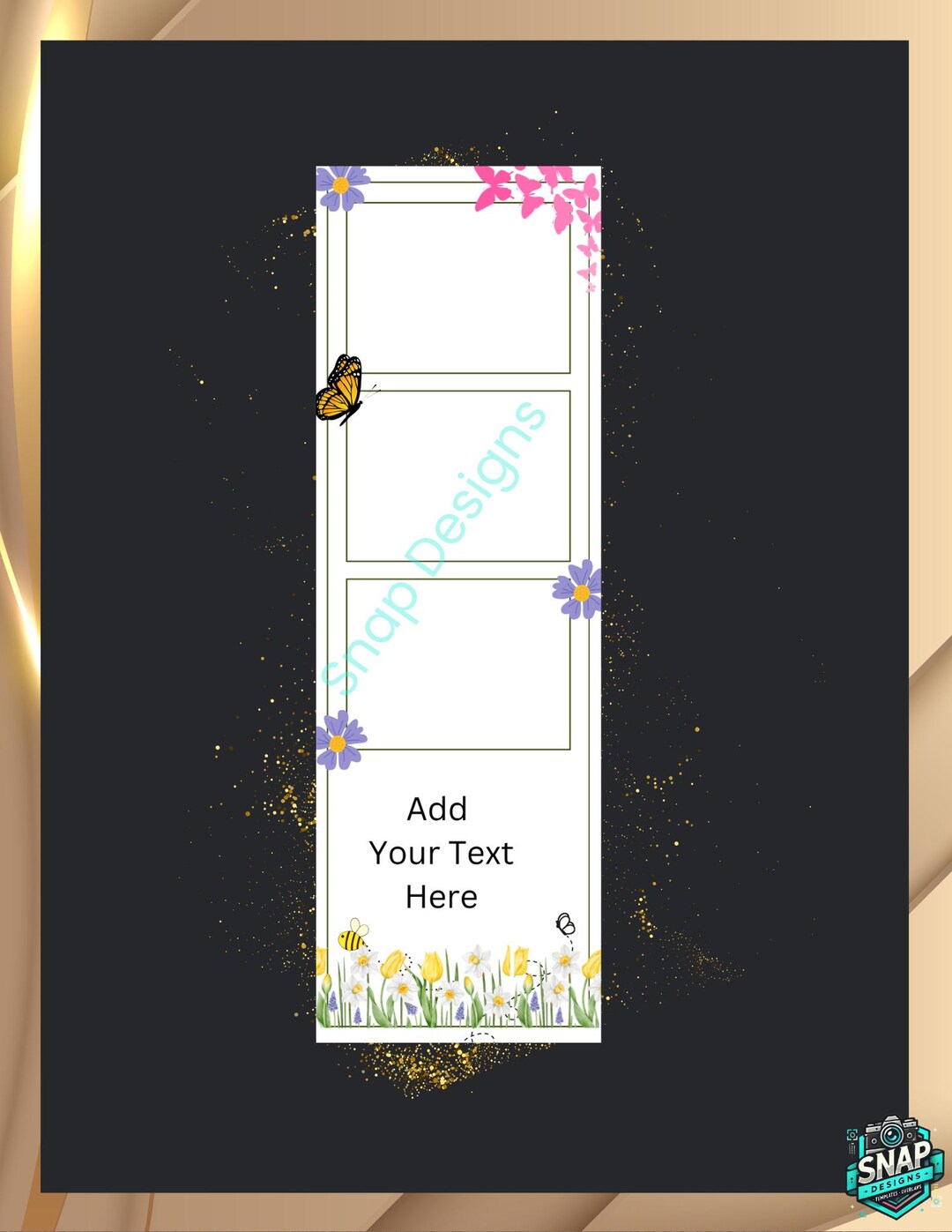 Spring Photo Strip Template 2x6 (digital Download) - Etsy