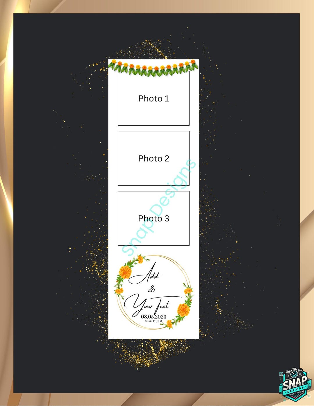 Floral Strip Template 2x6 (digital Download) - Etsy
