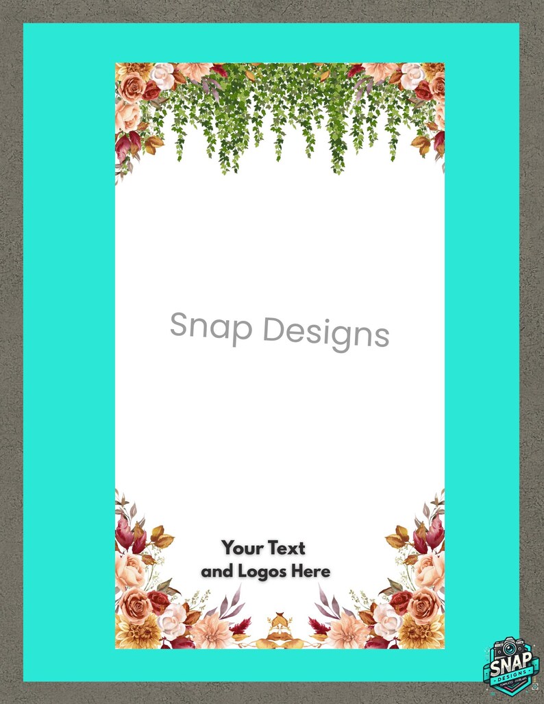 Floral Vines 360 Booth Overlay | Digital Download | 1080x1920 - Etsy