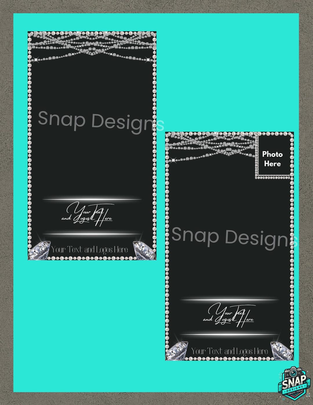 360 Diamond Booth Overlay | Digital Download | 1080x1920 - Etsy