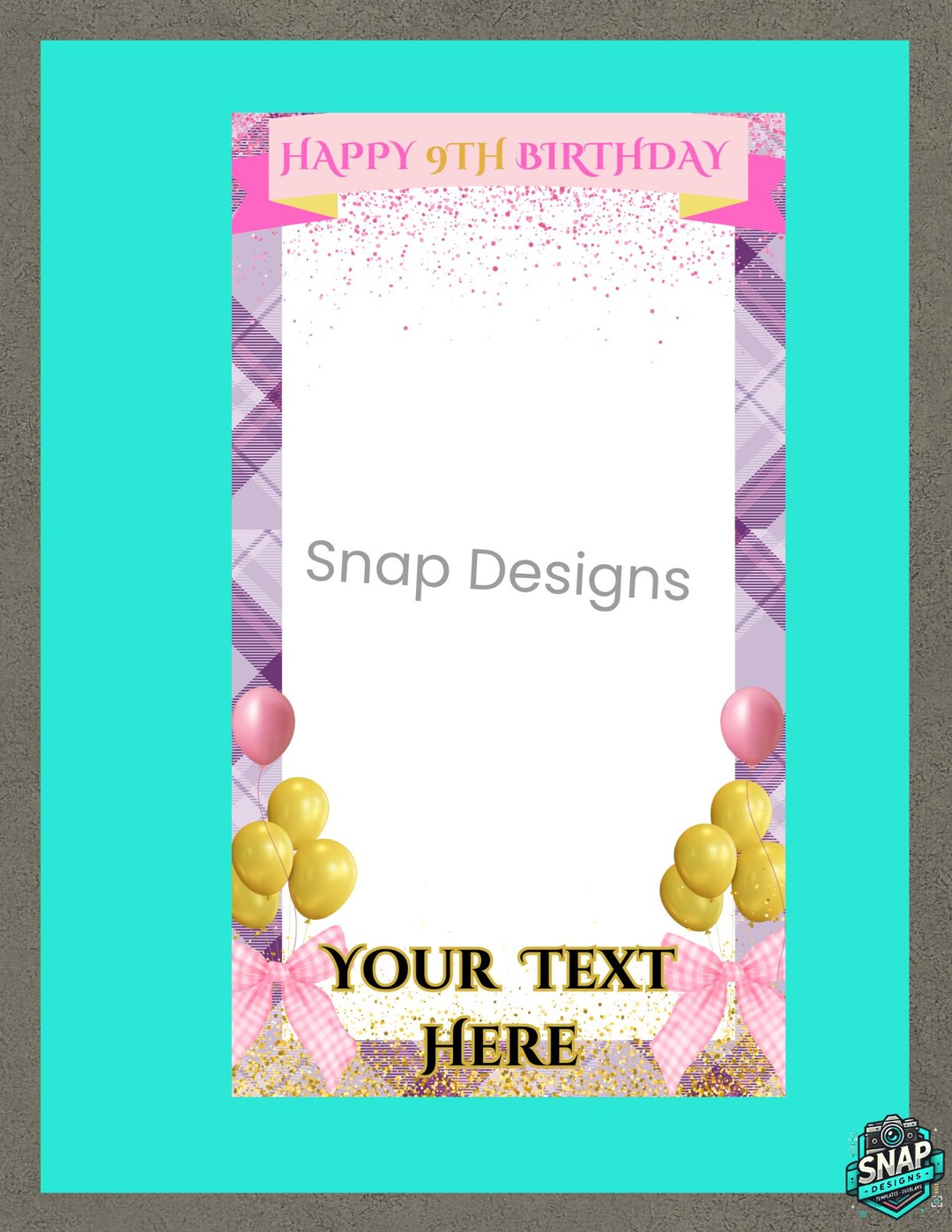 360 Birthday Booth Overlay | Digital Download | 1080x1920 - Etsy