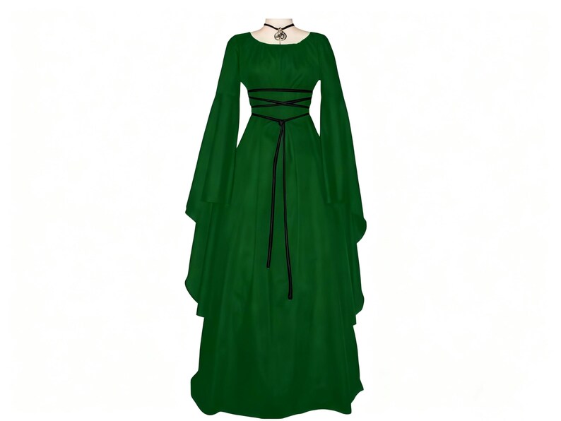 Gothic Witch Dress With Lantern - Dark Forest Mystical Outfit for ...