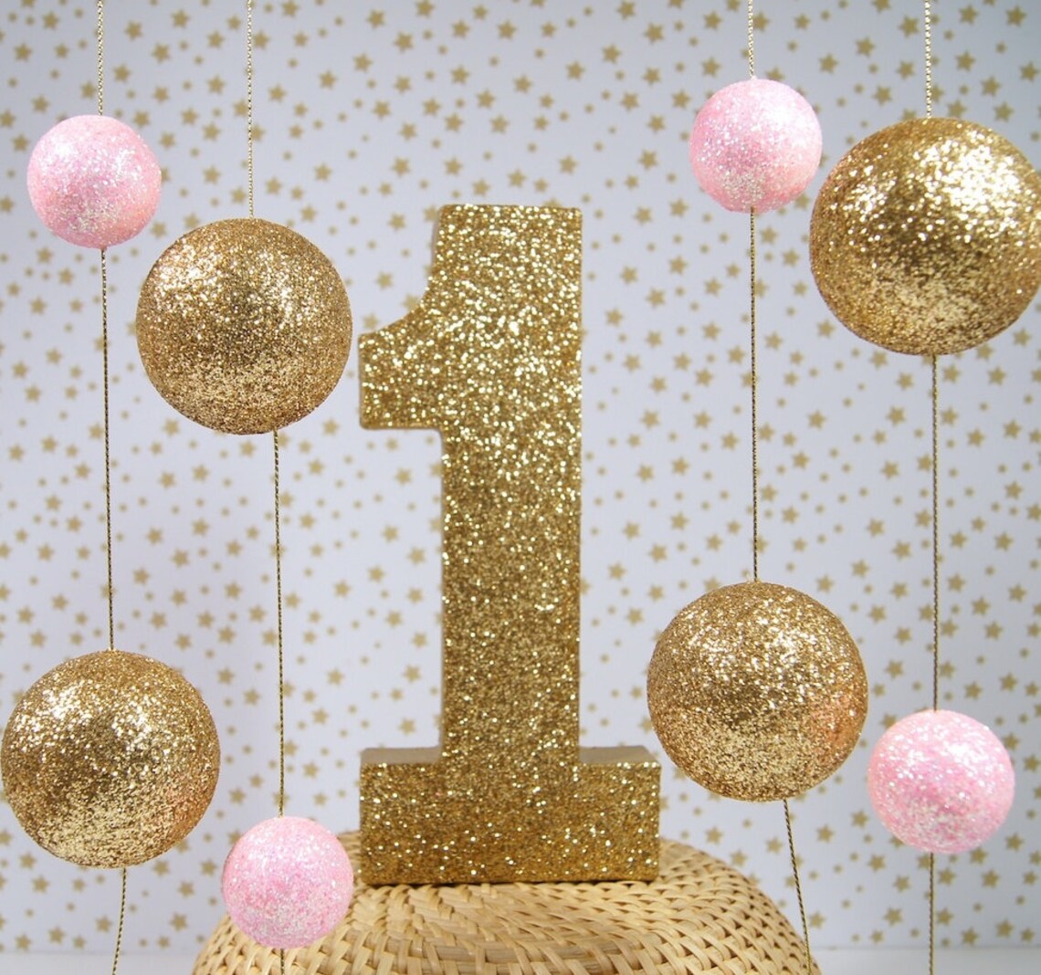 I Am One Birthday Decoration Pink and Gold Birthday - Etsy