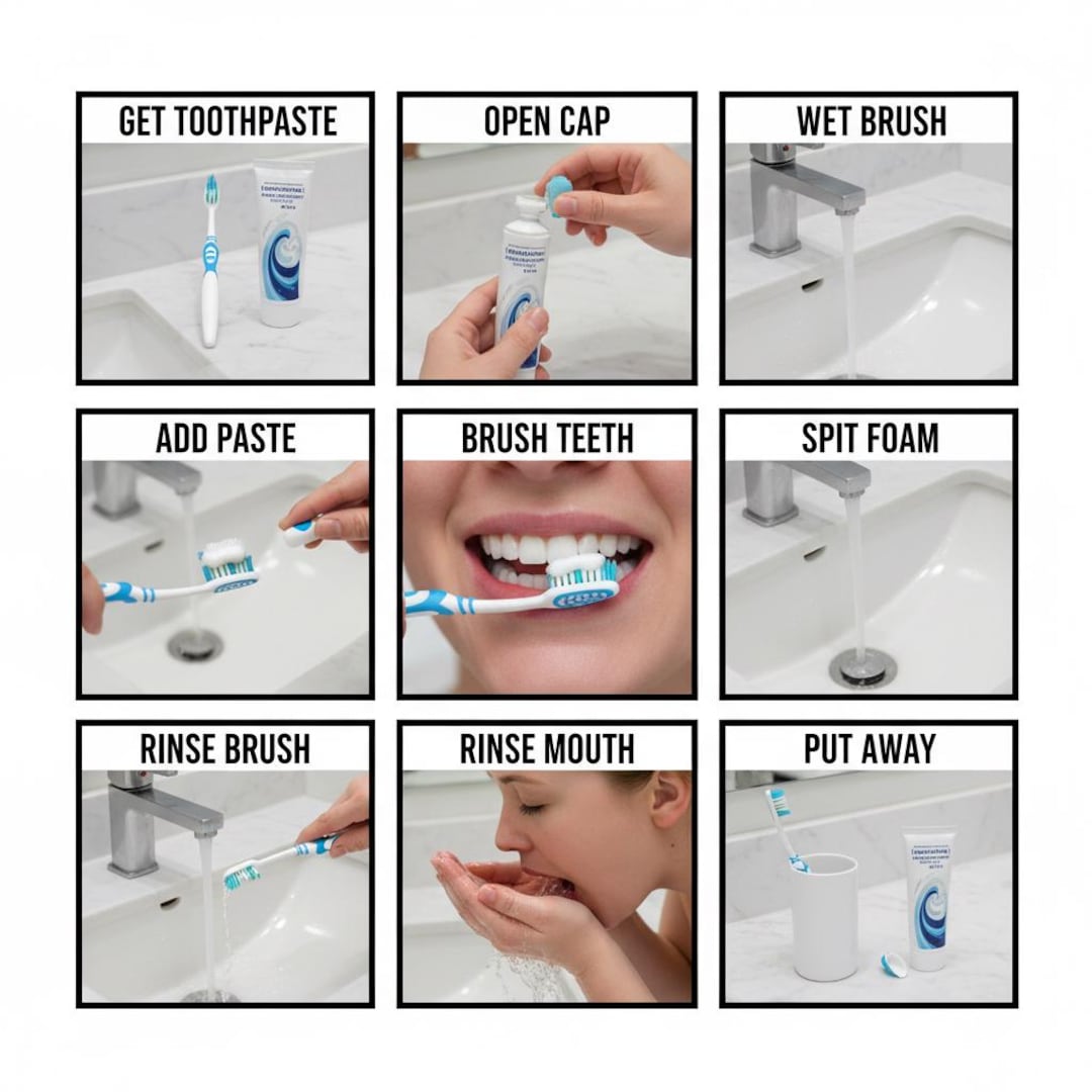 Visual Routine Cards - Brushing Teeth Steps - Autism & Special Needs ...
