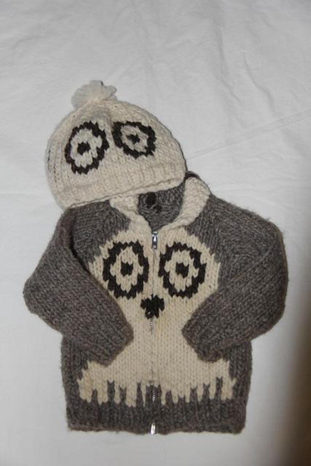 Knitting Pattern for Ookpik Coat Jacket Beanie Toque Toddler Child ...