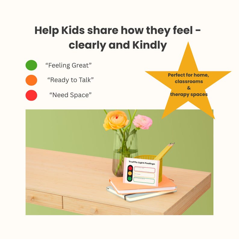 Traffic Light Feelings Chart: Emotional Regulation Tool (PDF Printable ...