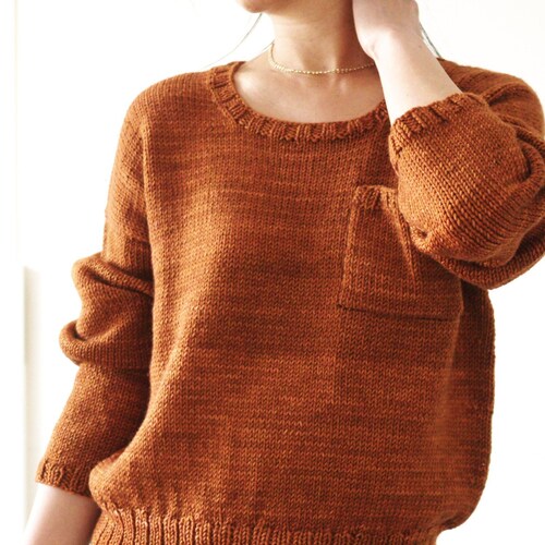 Beginner Friendly Knitting Pattern Devotion Sweater V Neck Top - Etsy