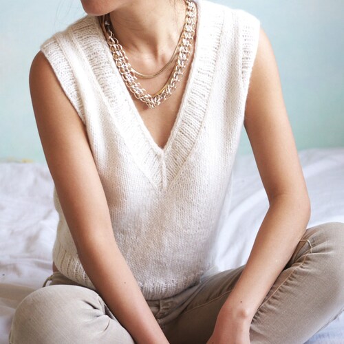 Knitting Pattern for Rock Slipover V Neck Vest Knitting - Etsy UK