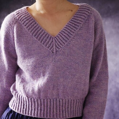 Beginner Friendly Knitting Pattern Devotion Sweater V Neck Top - Etsy
