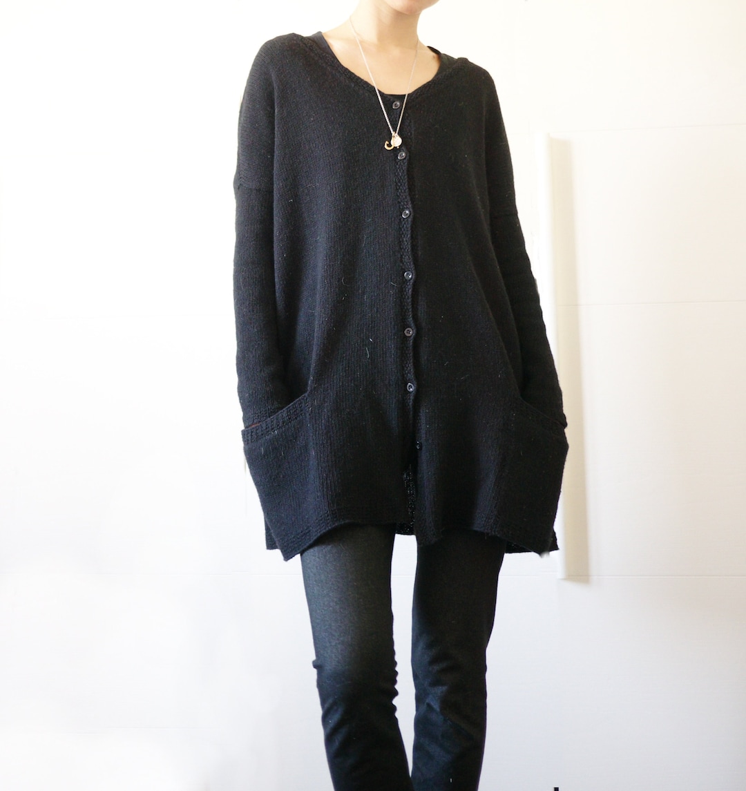 Beginner Friendly Basic Cardigan Knitting Pattern My Black Cardigan ...