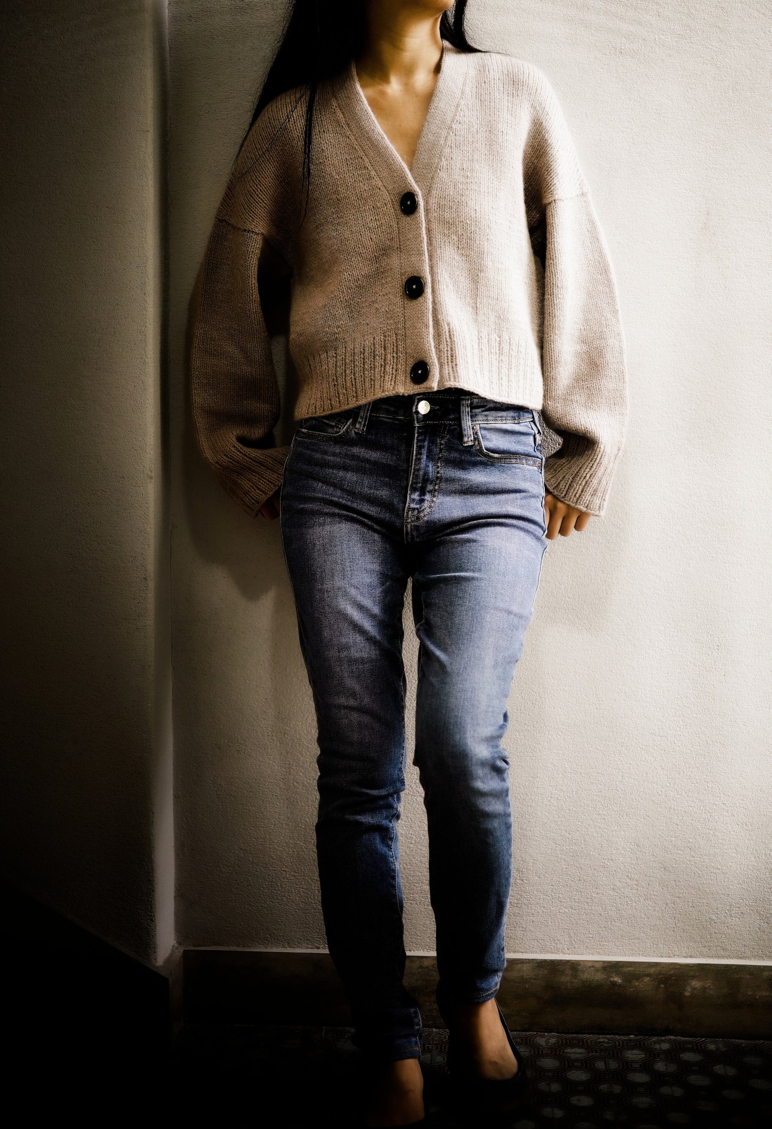 V-Neck Cardigan Knitting Pattern: Top-Down Oversized Design (PDF ...