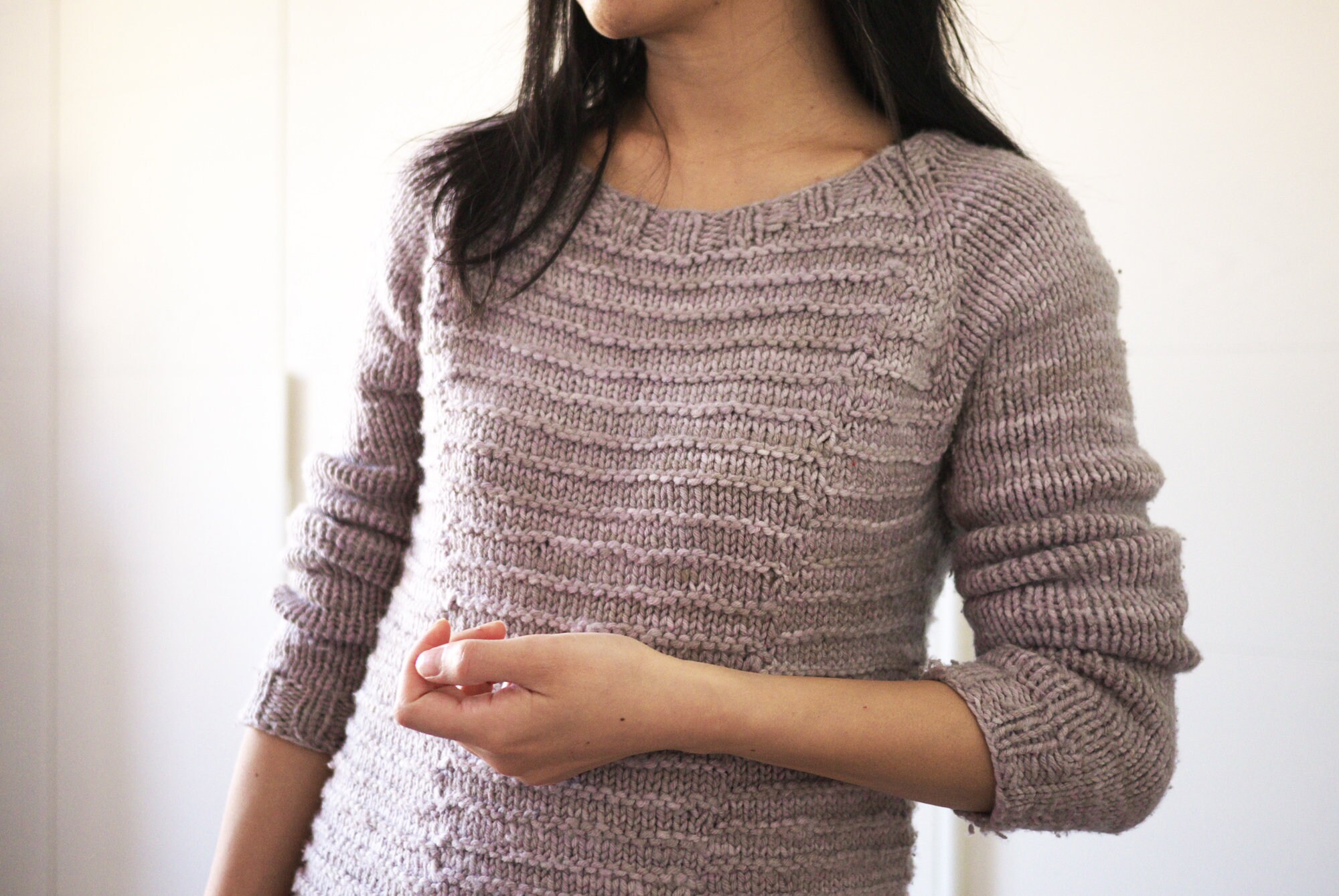 Knitting Pattern Sidewalk Top Down Pullover Sweater Pattern Top Down ...
