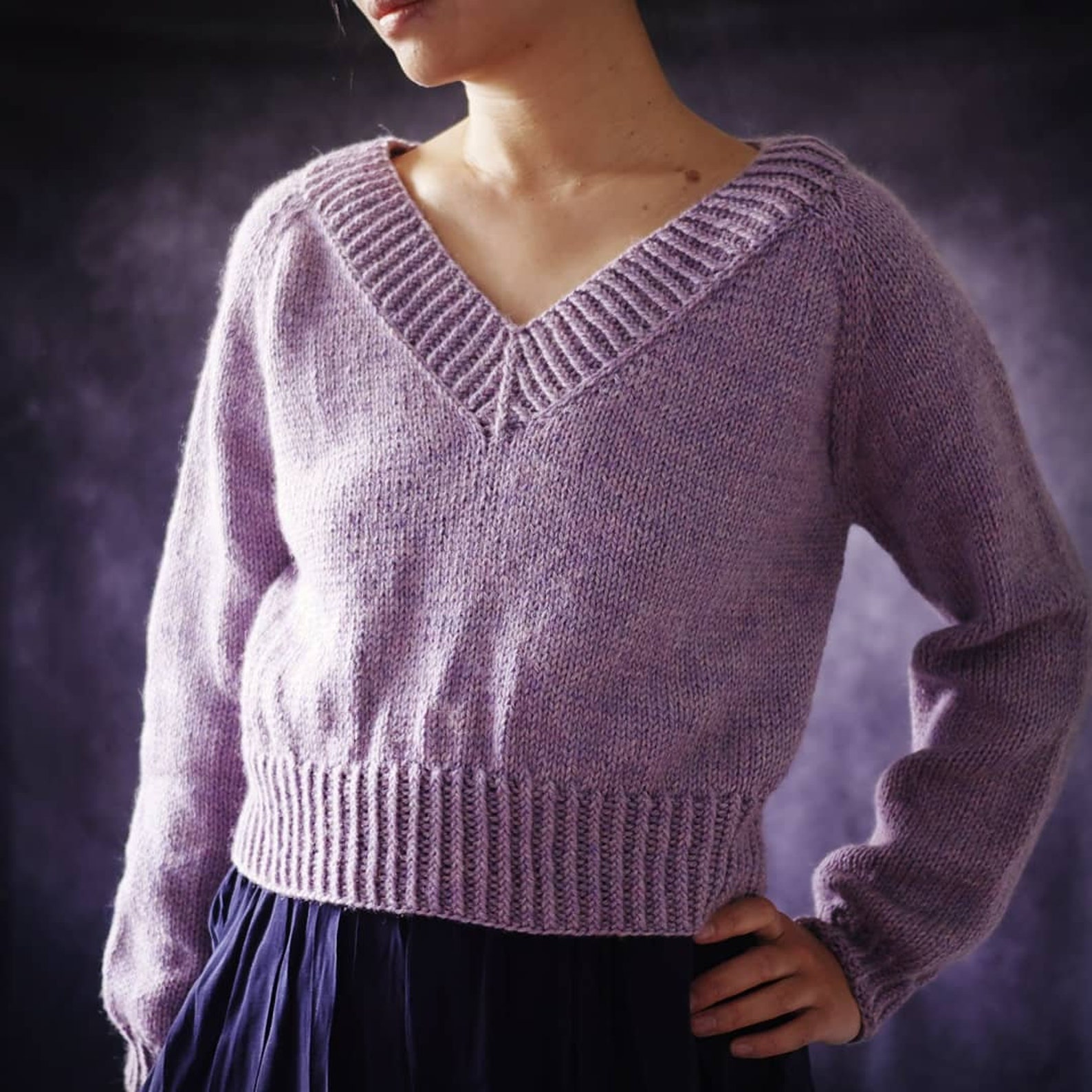 Beginner Friendly Knitting Pattern Devotion Sweater V Neck Top - Etsy