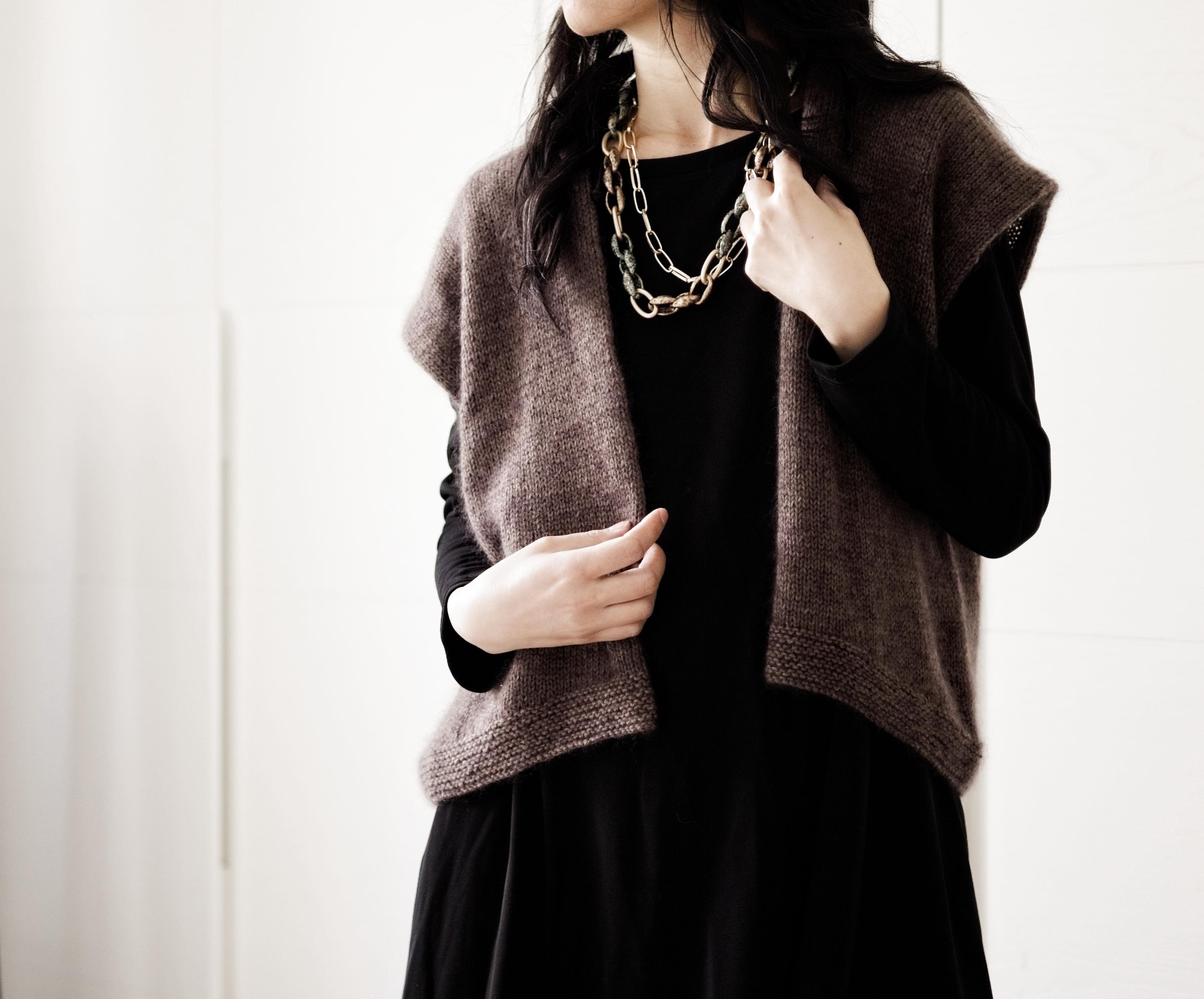 Easy Vest Beginner Friendly Knitting Pattern Pdf Layering Garment Etsy