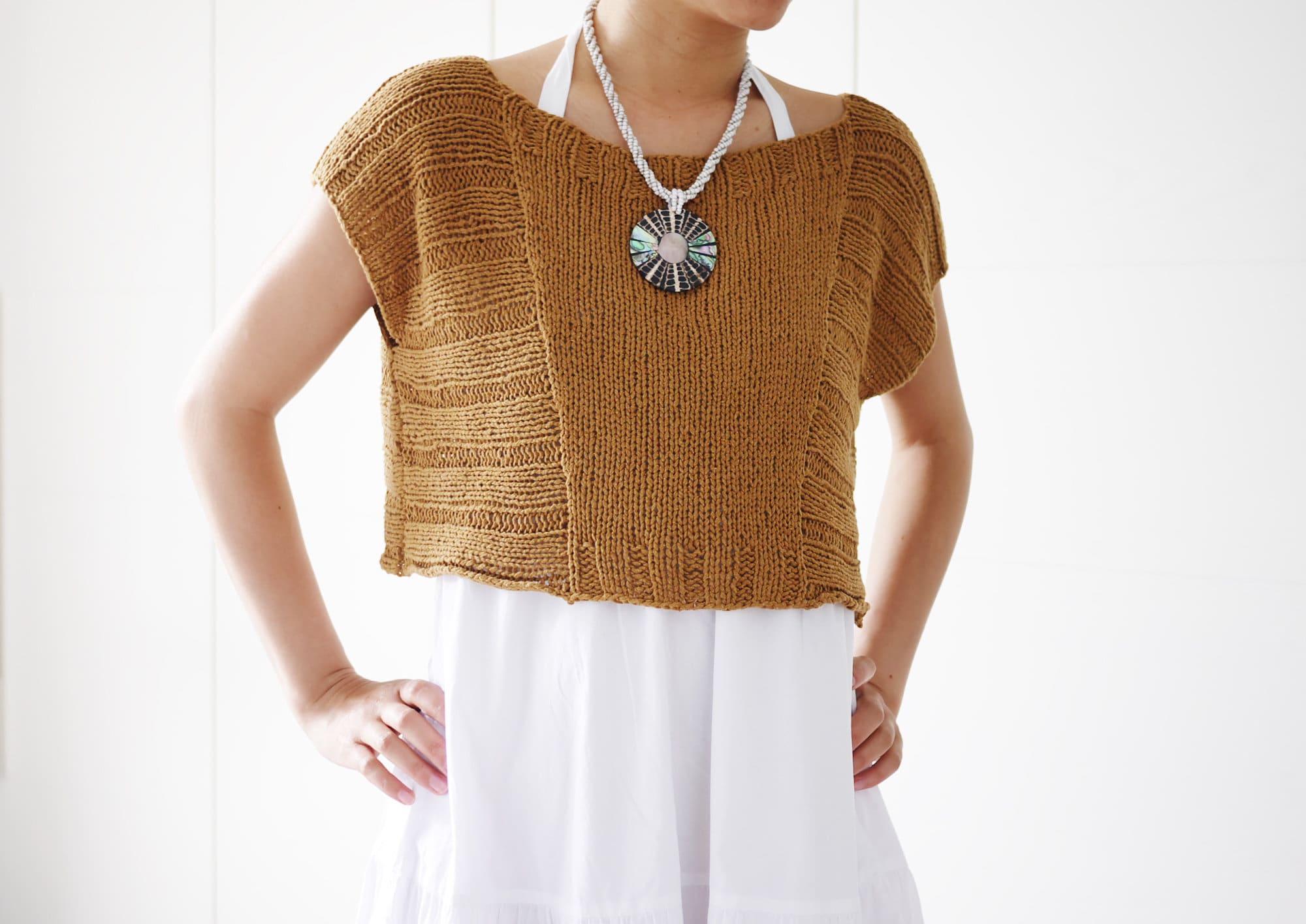 Beginner Friendly Knitting Pattern Geometry Tee Cropped | Etsy