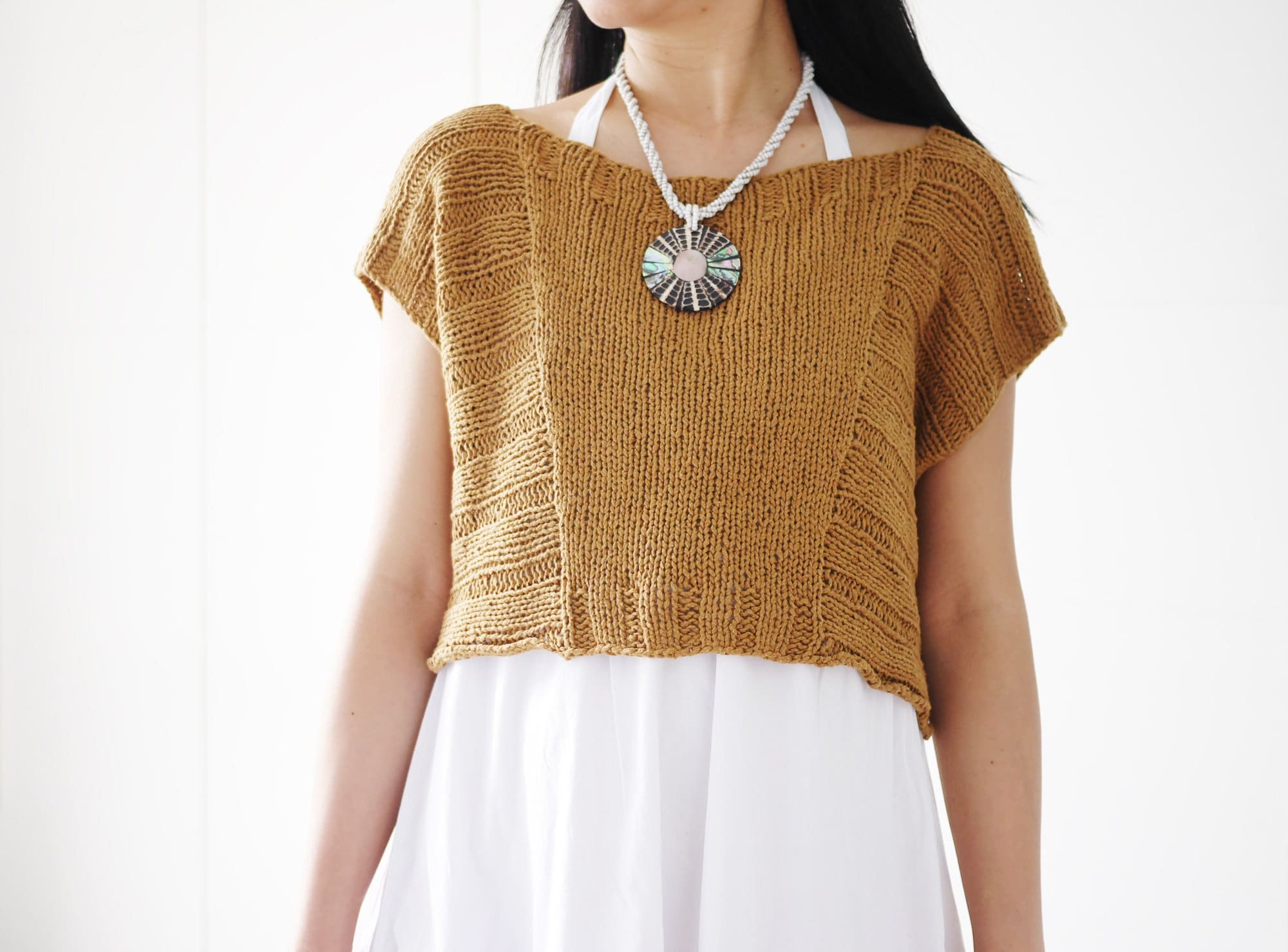 Beginner Friendly Knitting Pattern Geometry Tee Cropped Sweater Pattern ...